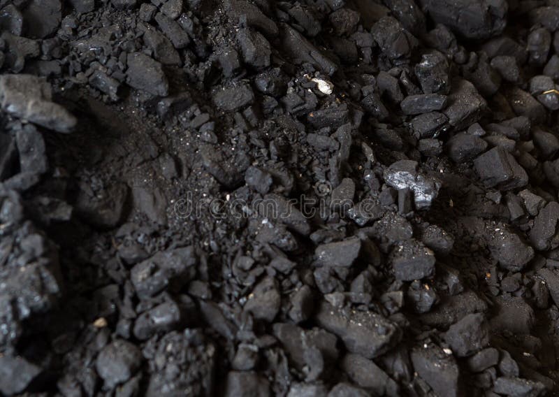 Black Coal Lying on a Pile in House Basement Stock Image - Image of ...