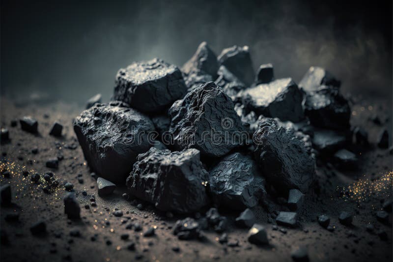 Black Coal Mine Background, Mining Industry Stock Photo - Image of ...
