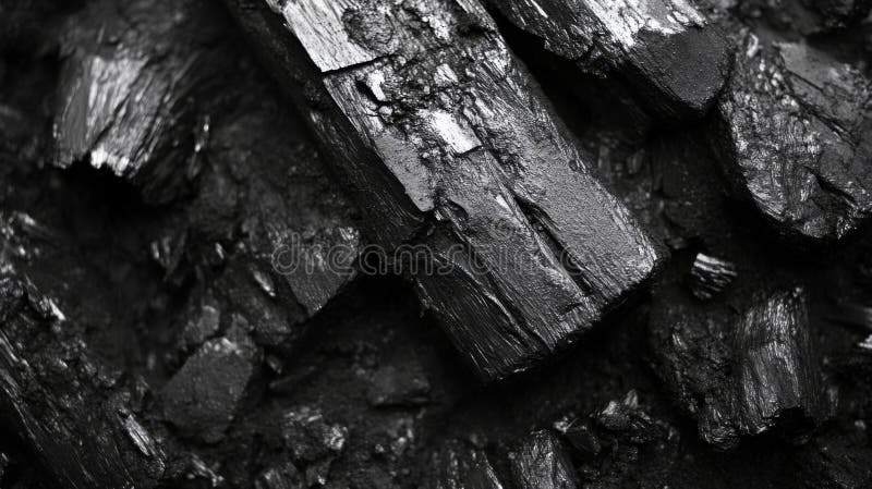 Black Coal Texture Close Up Image Stock Illustration - Illustration of ...