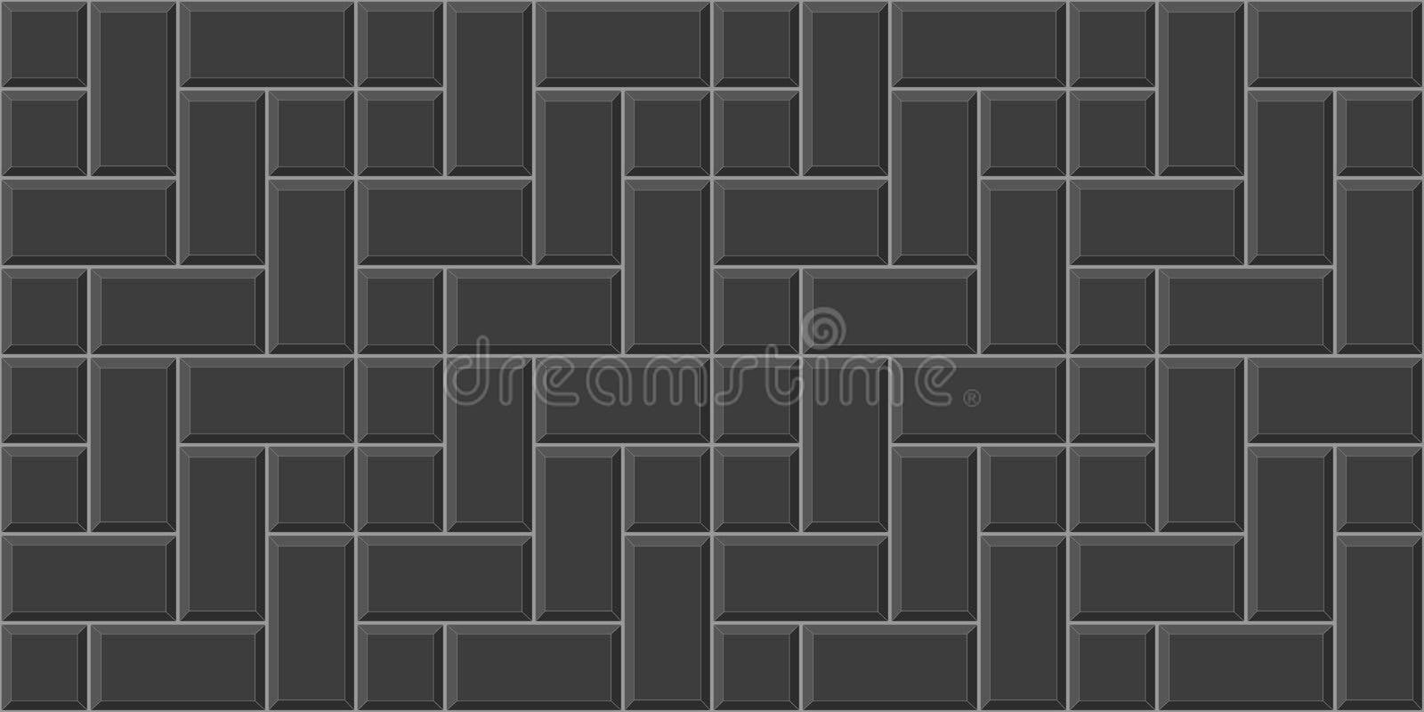 Black Cobblestone Tile Background. Causeway Texture. Stone or Ceramic ...