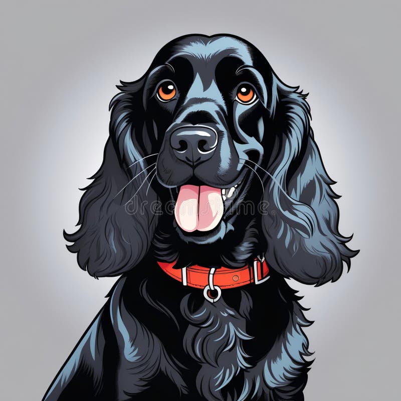 Black Cocker Spaniel Stock Illustrations – 2,151 Black Cocker Spaniel ...