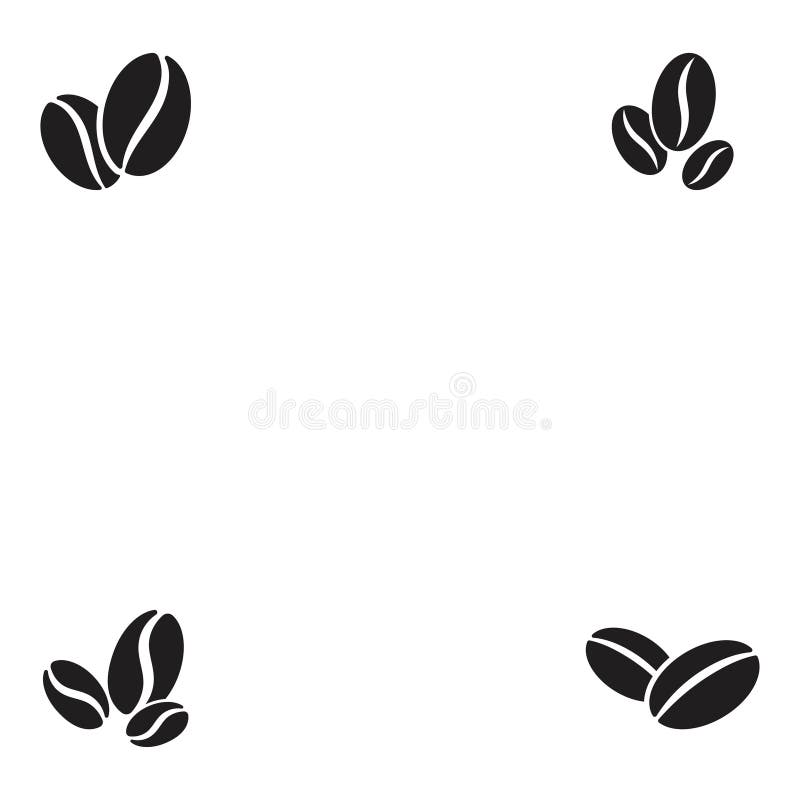 Black Coffee Bean Icon Vector Illustration Template Stock Vector ...