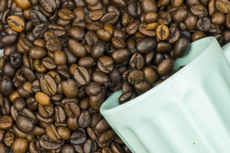 Black coffee beans stock image. Image of blue, arabic - 272180021