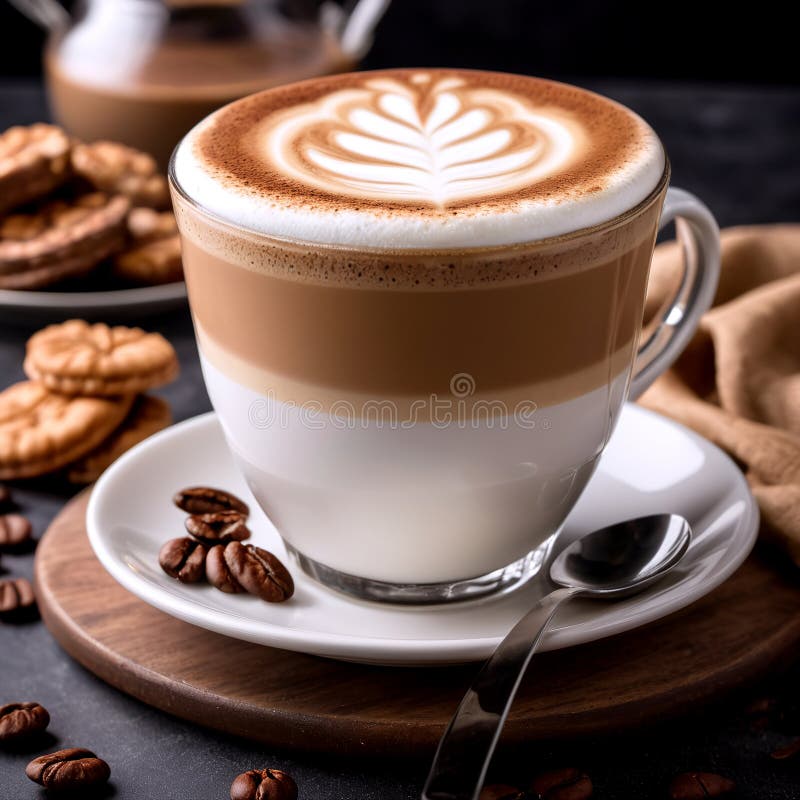 Black Coffee and Coffe Beans Composition Stock Illustration ...