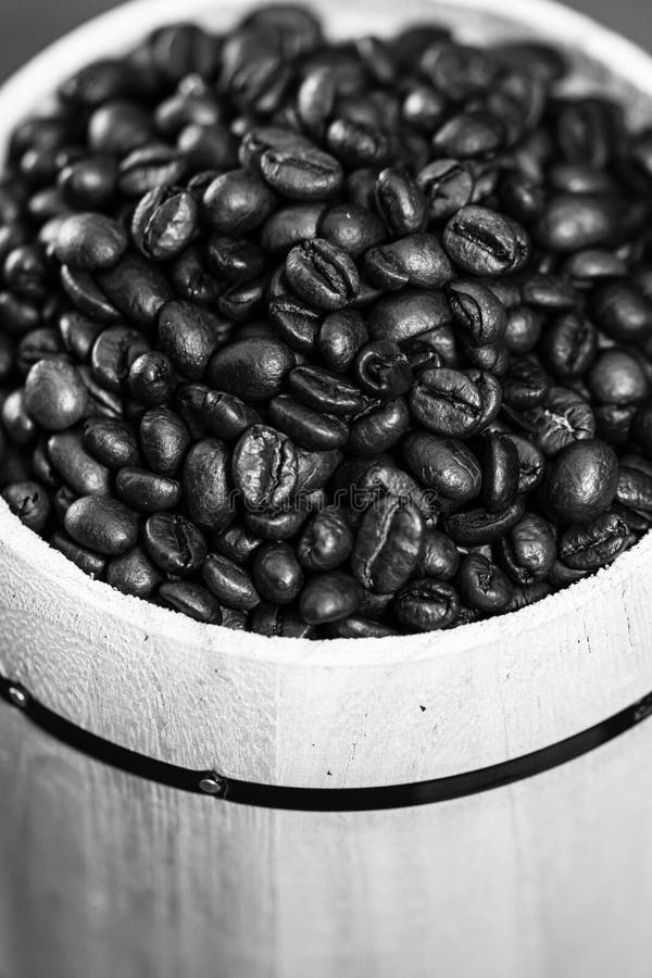 Black Coffee Cup, Coffee Beans. Breakfast Coffee Concept Stock Photo ...