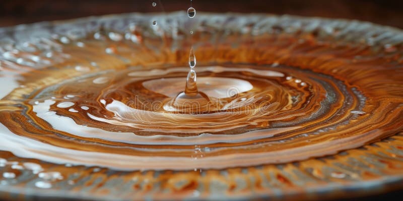 Black Coffee in Glass Spilled and Splash on a Table Stock Image - Image ...