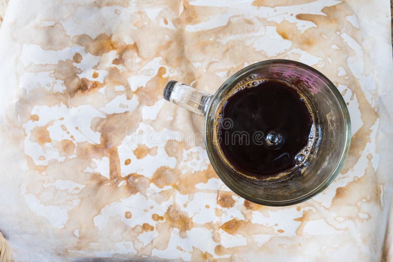 Black coffee in a glass stock image. Image of close, cappuccino - 83327617