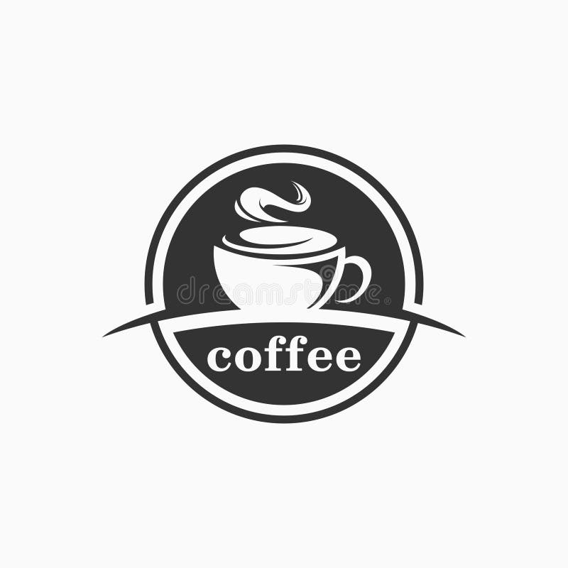 Black coffee logo design stock vector. Illustration of brown - 237772685