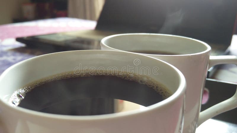 Black coffee with partner stock photo. Image of black - 111285524