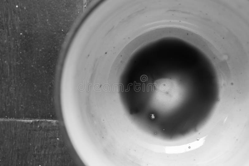 Black Coffee Stain, Bottom of the Cup Stock Photo - Image of relax ...