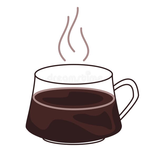 Black Coffee Vector Illustration Stock Vector - Illustration of circle ...