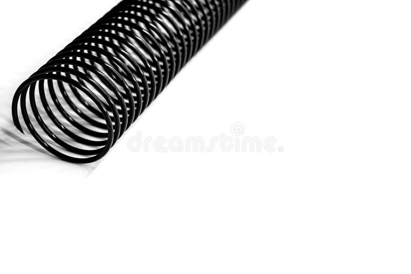 Black Plastic Coil Spring on White Background Stock Photo - Image of ...