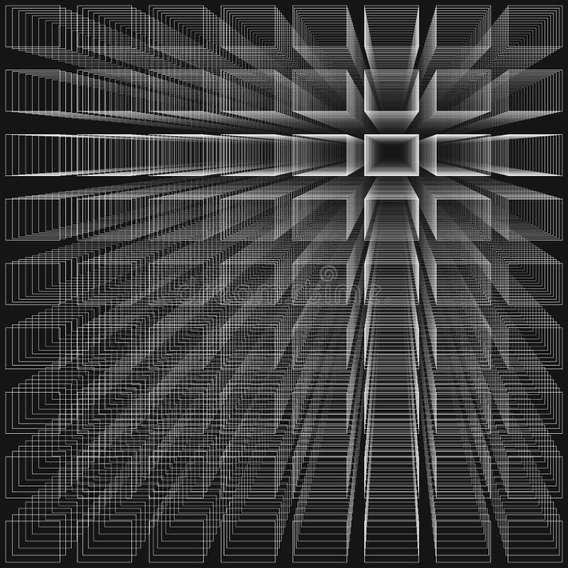 Black Color Abstract Infinity Background, 3d Structure with White ...