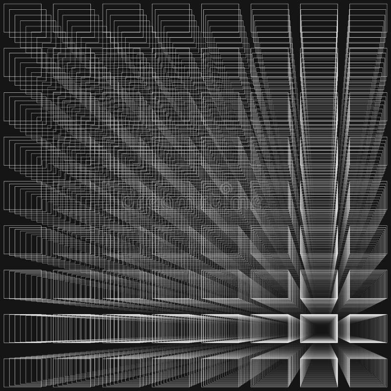 Black Color Abstract Infinity Background, 3d Structure with White ...