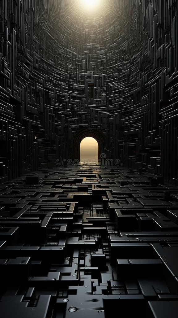 Black Color Blocks Texture Look Like Lock Inside Blurry Background ...