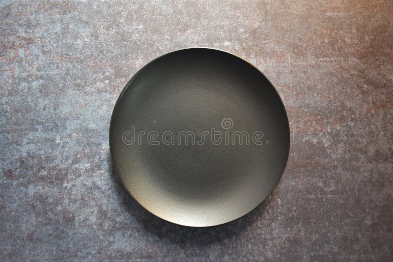 Black Color Ceramic Side Plate Stock Image - Image of kitchenware ...