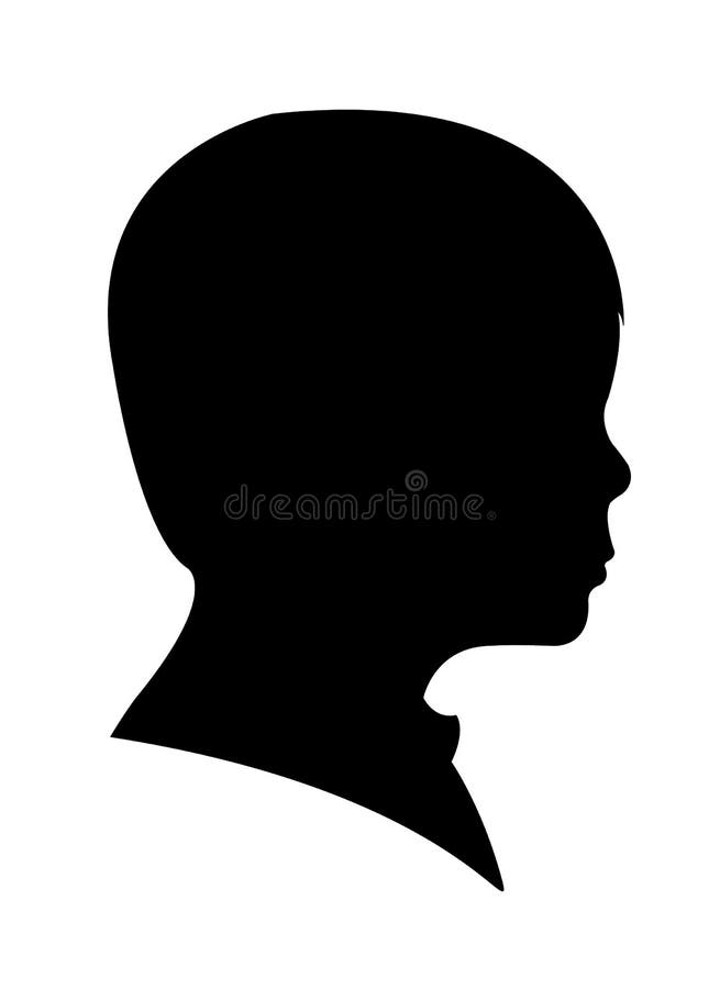 Child Head Silhouette Vector Stock Vector - Illustration of icon ...