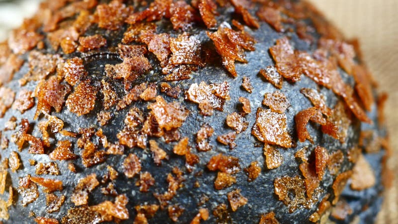 Black Color Coconut Bread on Table Stock Footage - Video of sugar ...