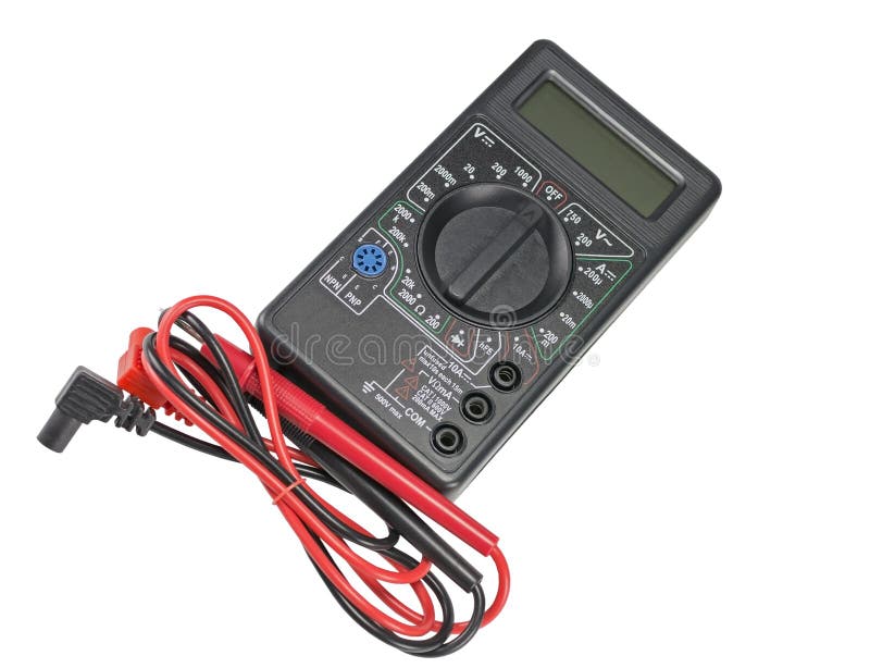 Black Color Digital Multimeter Stock Image - Image of electrical ...