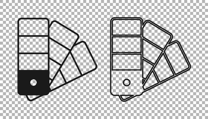 Black Color Palette Guide Icon Isolated on Transparent Background ...