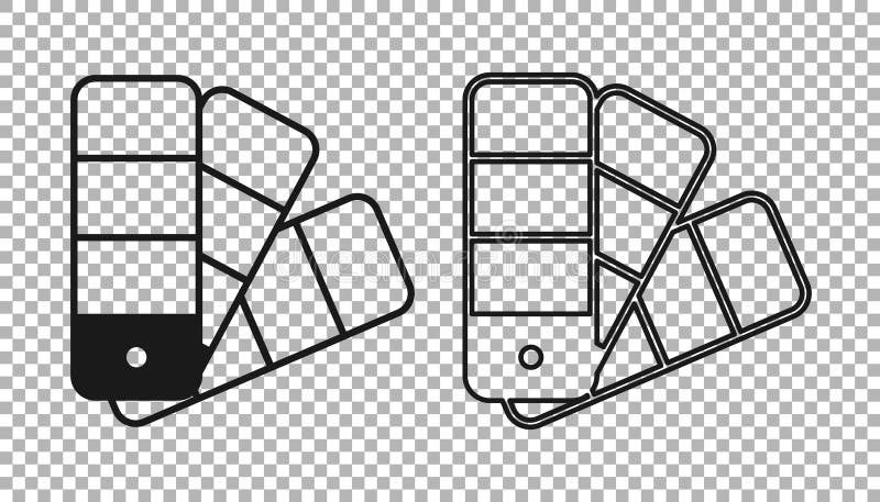 Black Color Palette Guide Icon Isolated on Transparent Background ...