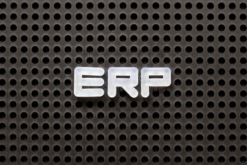 Black Pegboard with White Letter in Word ERP Abbreviation of Enterprise ... Black Pegboard with White Letter in Word ERP Abbreviation of Enterprise ...