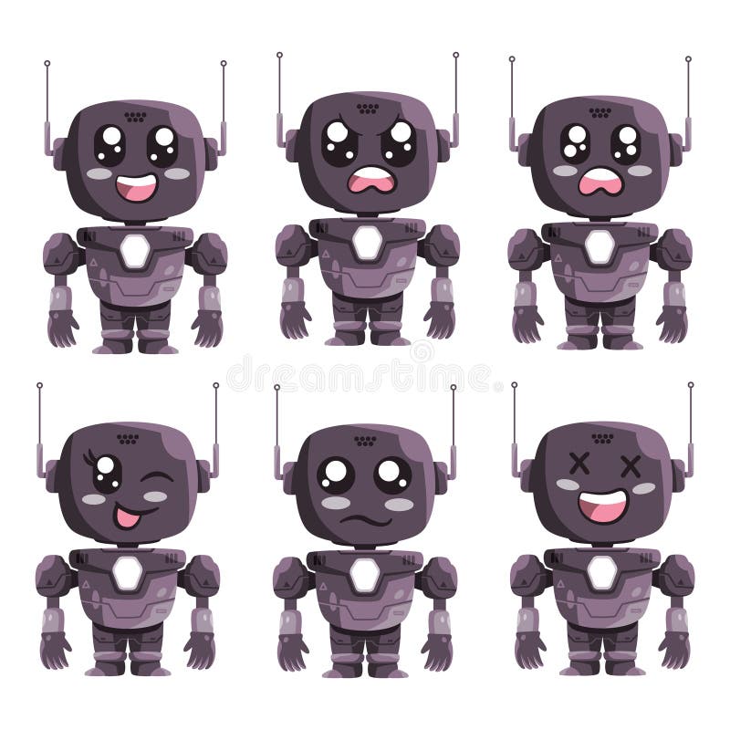 Black Color Robot Artificial Intelligence Future Technology Modern with ...