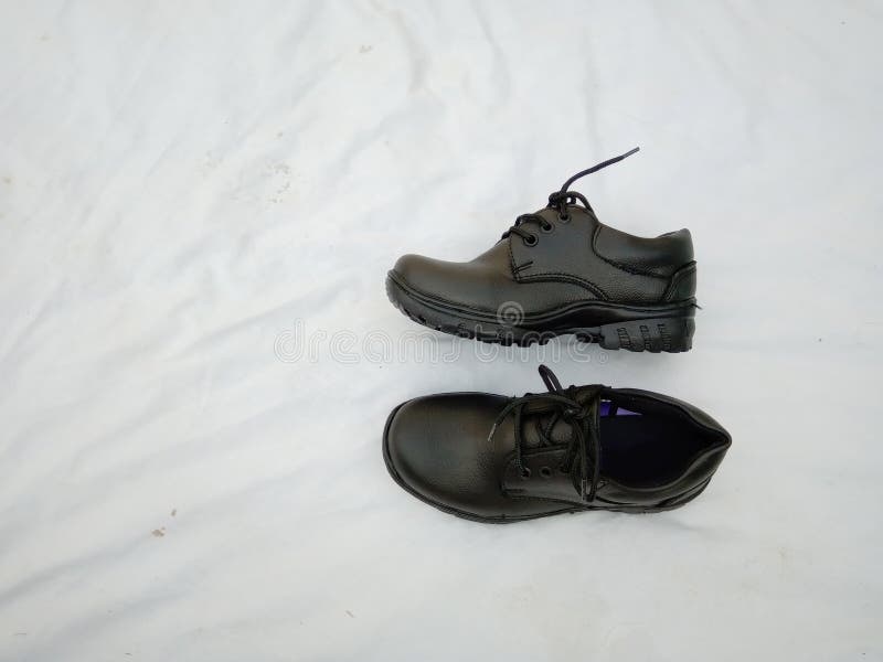 Black Color Shoes on White Background Stock Photo - Image of background ...