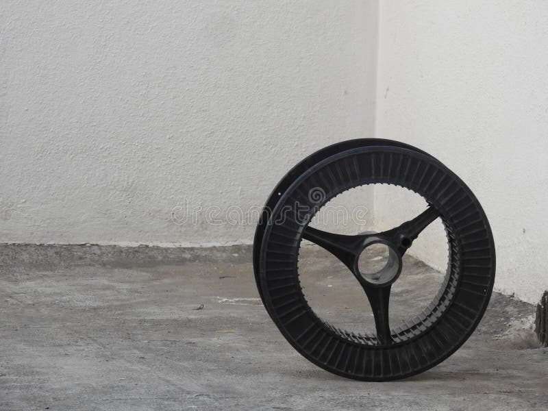 Black Color Wheel on a Floor Stock Image - Image of equipment, modern ...