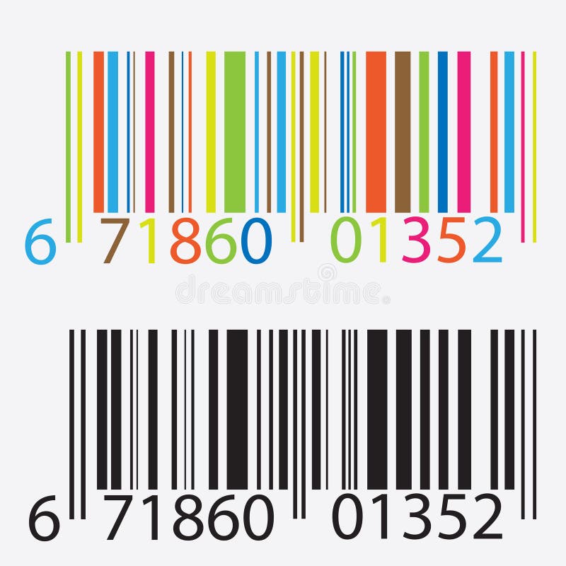 Colourful creative barcode stock illustration. Illustration of colours ...