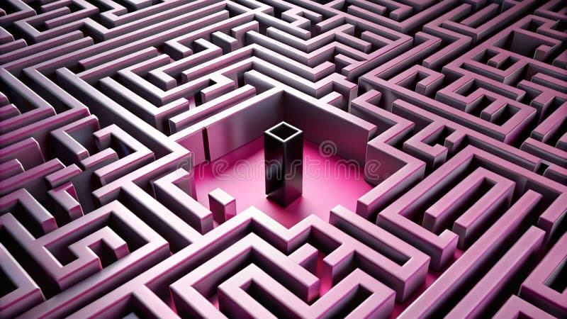 Pink maze seamless pattern stock vector. Illustration of geometry ...