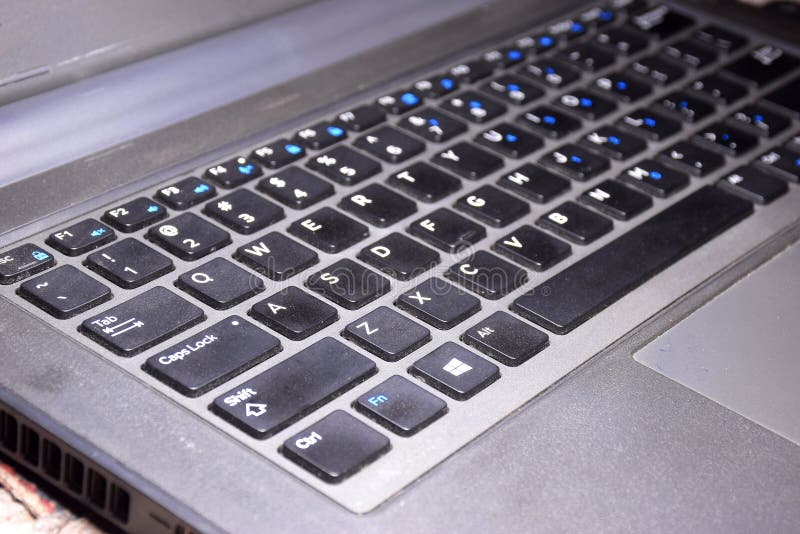 Black Colored Typing Laptop Keyboard Editorial Stock Photo - Image of ...