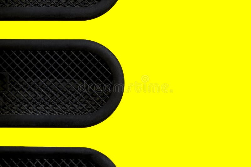 Black-colored Ventilation Ducts on the Yellow-colored Electrical Panel ...