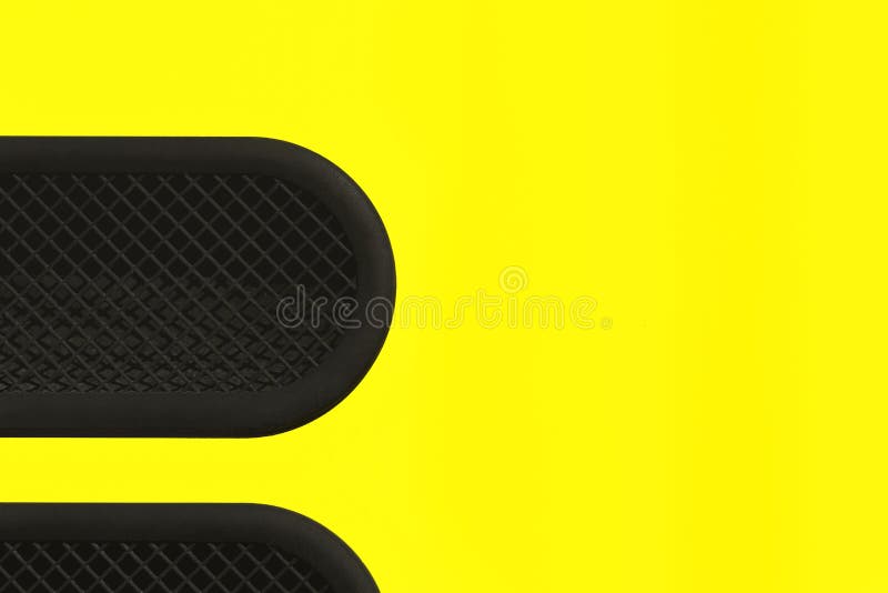 Black-colored Ventilation Ducts on the Yellow-colored Electrical Panel ...