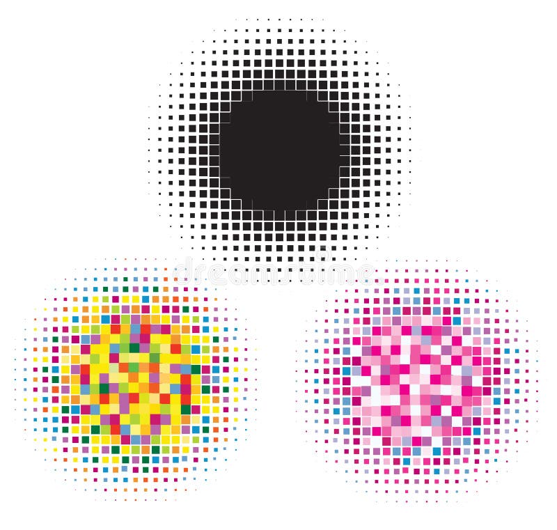 Splatter Halftone Dots with Shadow Stock Illustration - Illustration of ...