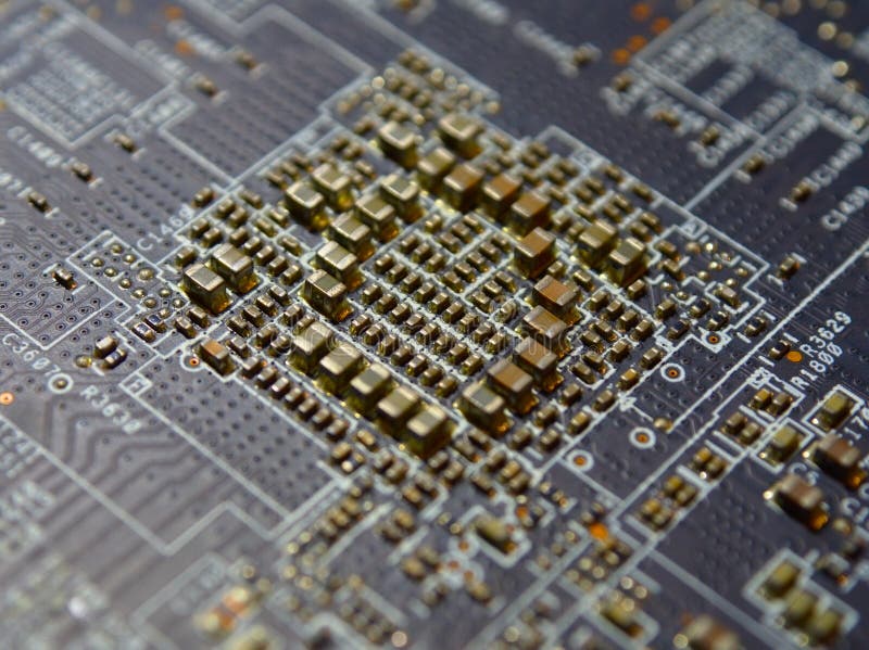 A Black Colour Waterproof Printed Board with SMD IC Mounted Part on ...