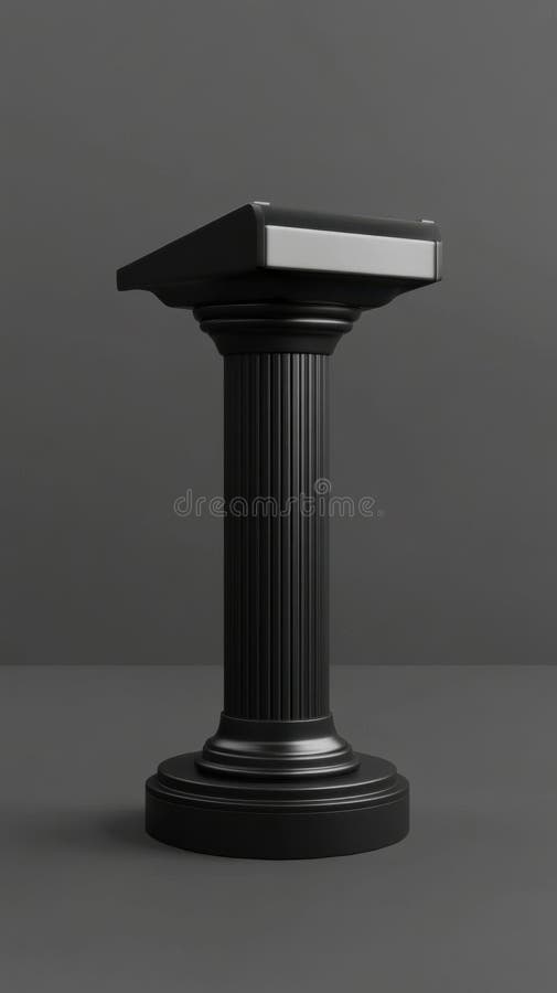 Black Column, a Symbol of Strength and Resilience Stock Illustration ...