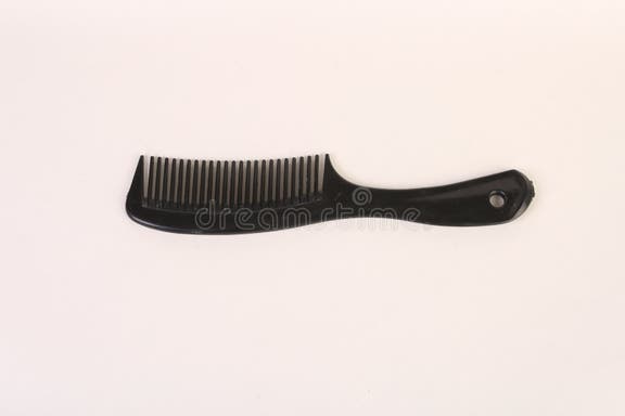A Black Comb on an All White Back Ground Stock Image - Image of head ...