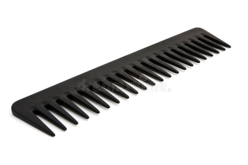 Black Comb Isolated on White Stock Photo - Image of blade, comb: 19716614