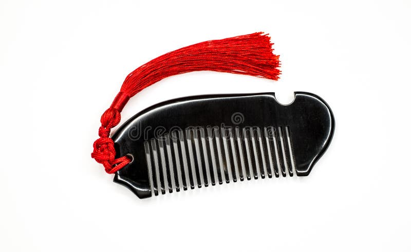 Black comb with red cord stock image. Image of christian - 230772303