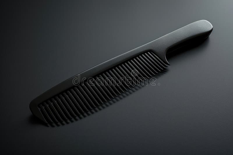 A Black Comb Sits on a Table, Ready for Use Stock Photo - Image of ...