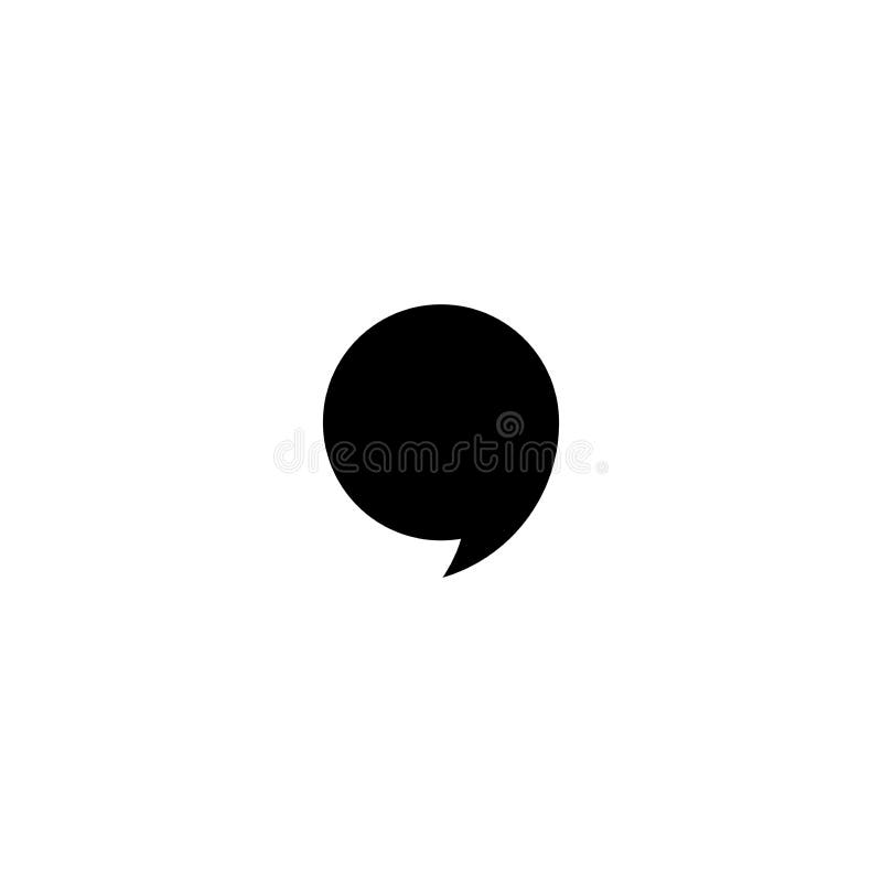 Black Comma Mark Isolated on White. Vector Stock Vector - Illustration ...