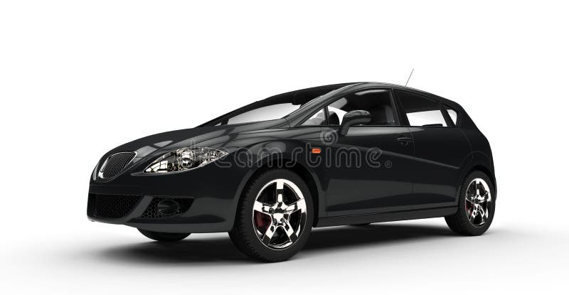 Black Compact Car stock image. Image of compact, metal - 59004057