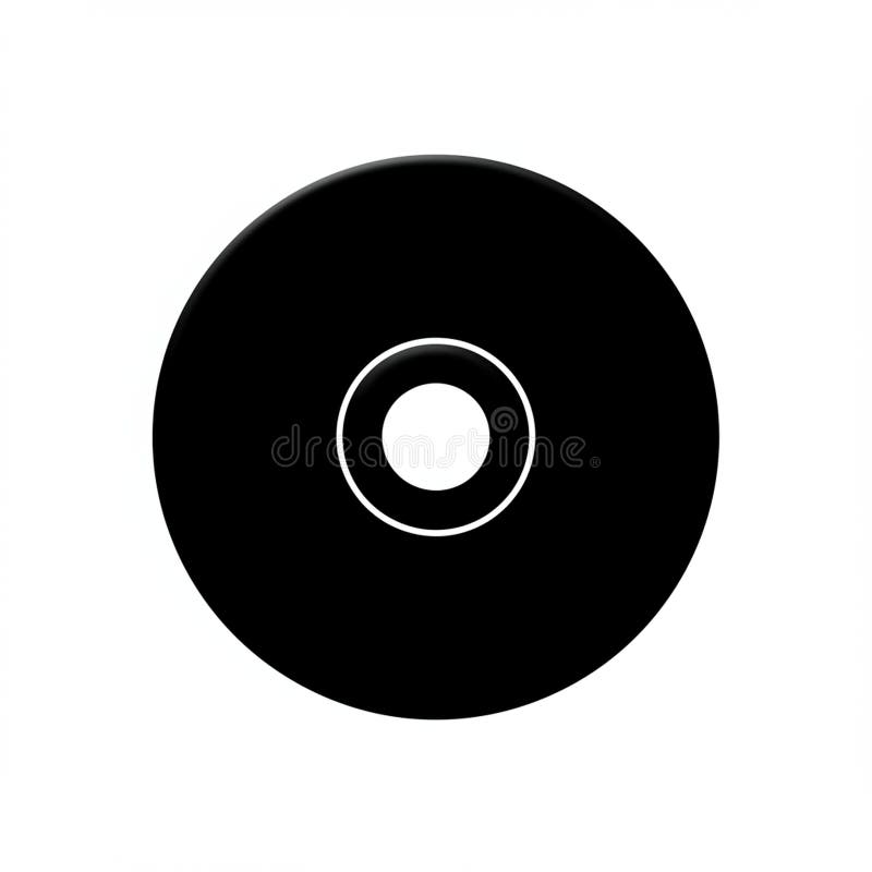 A Black Compact Disc (CD) is Depicted in the Image Stock Illustration ...