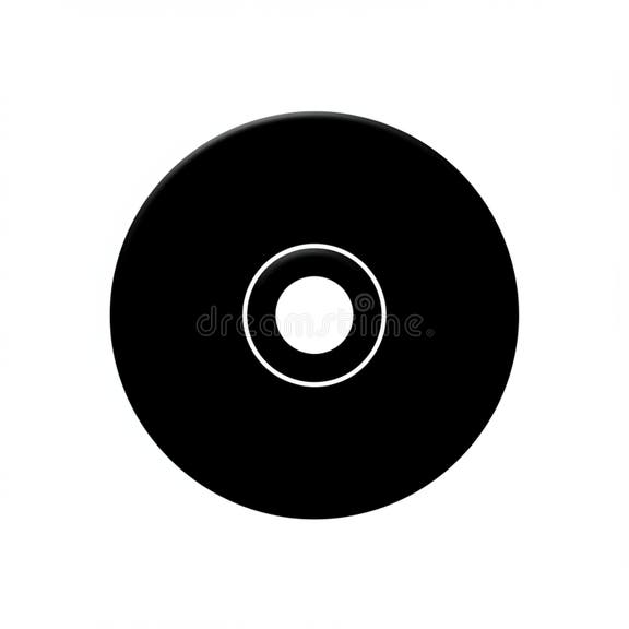 A Black Compact Disc (CD) is Depicted in the Image Stock Illustration ...