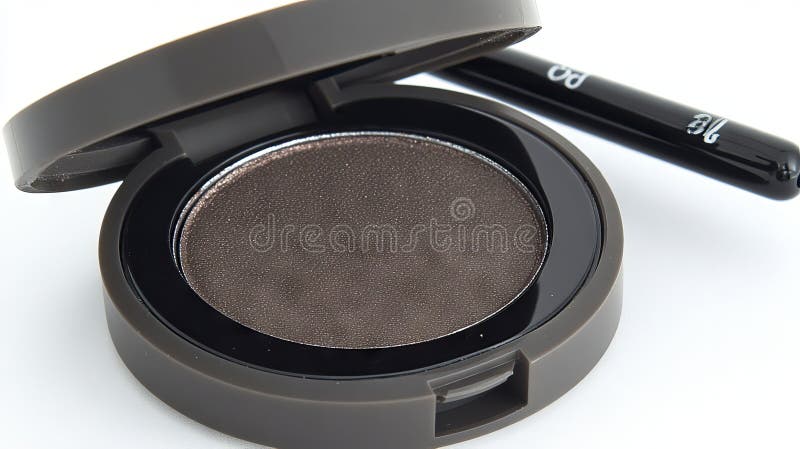 Black Compact Makeup Palette Featuring Four Distinct Shades on a Clean ...