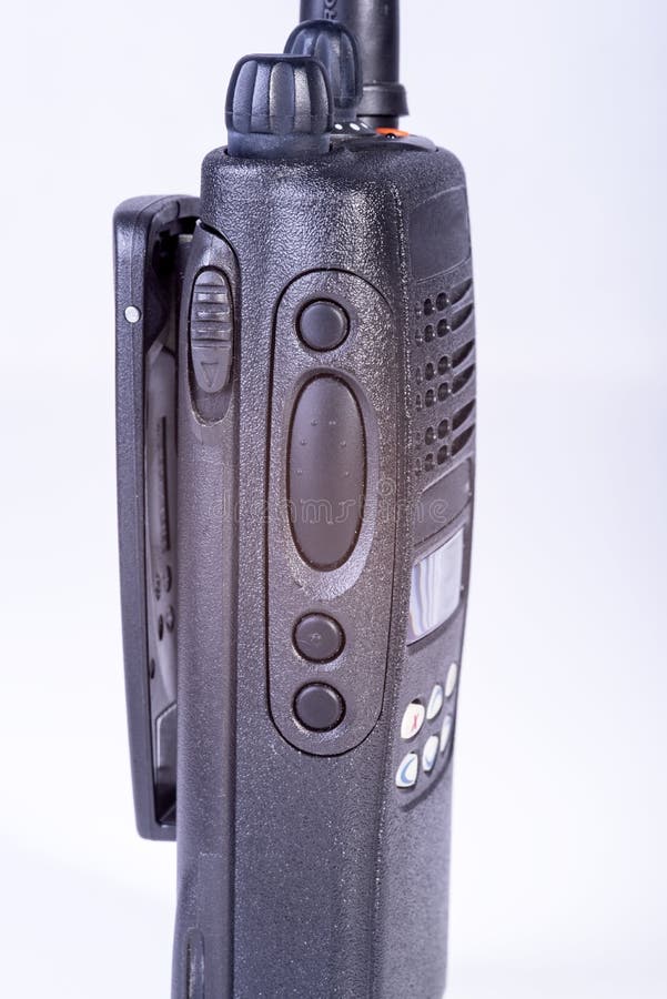 Black Compact Professional Portable Radio Set. Stock Image - Image of ...