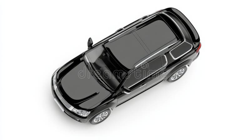 Black Compact SUV Top View stock illustration. Illustration of modern ...