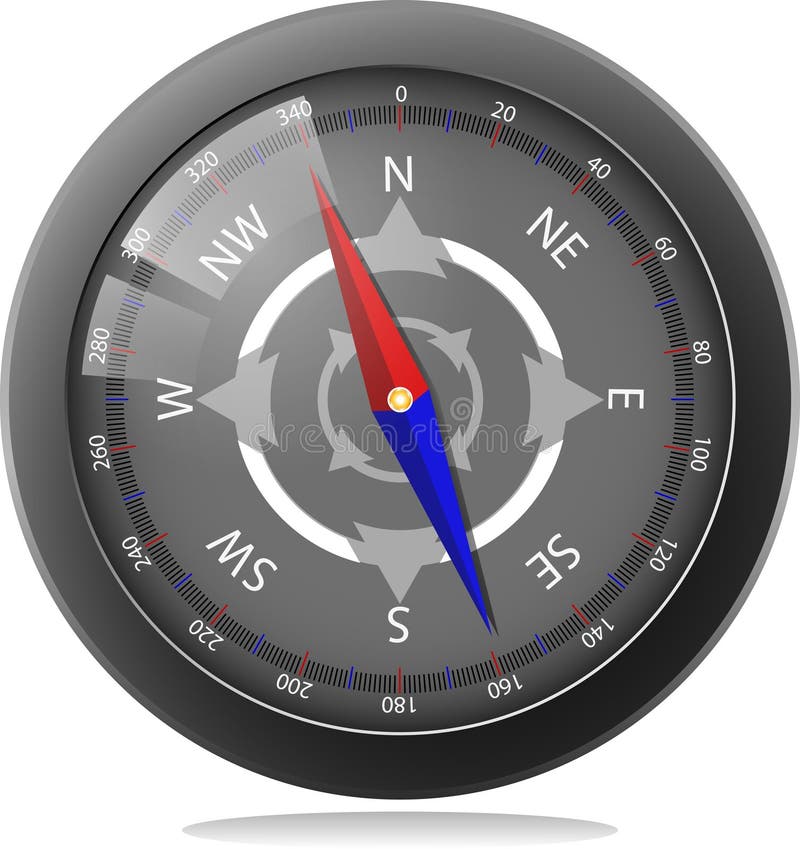 Black Compass stock vector. Illustration of arrow, measurement - 29313761