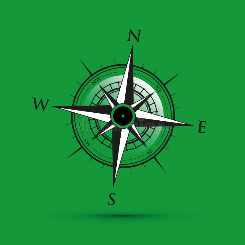 Green compass background stock vector. Illustration of concept - 49780089